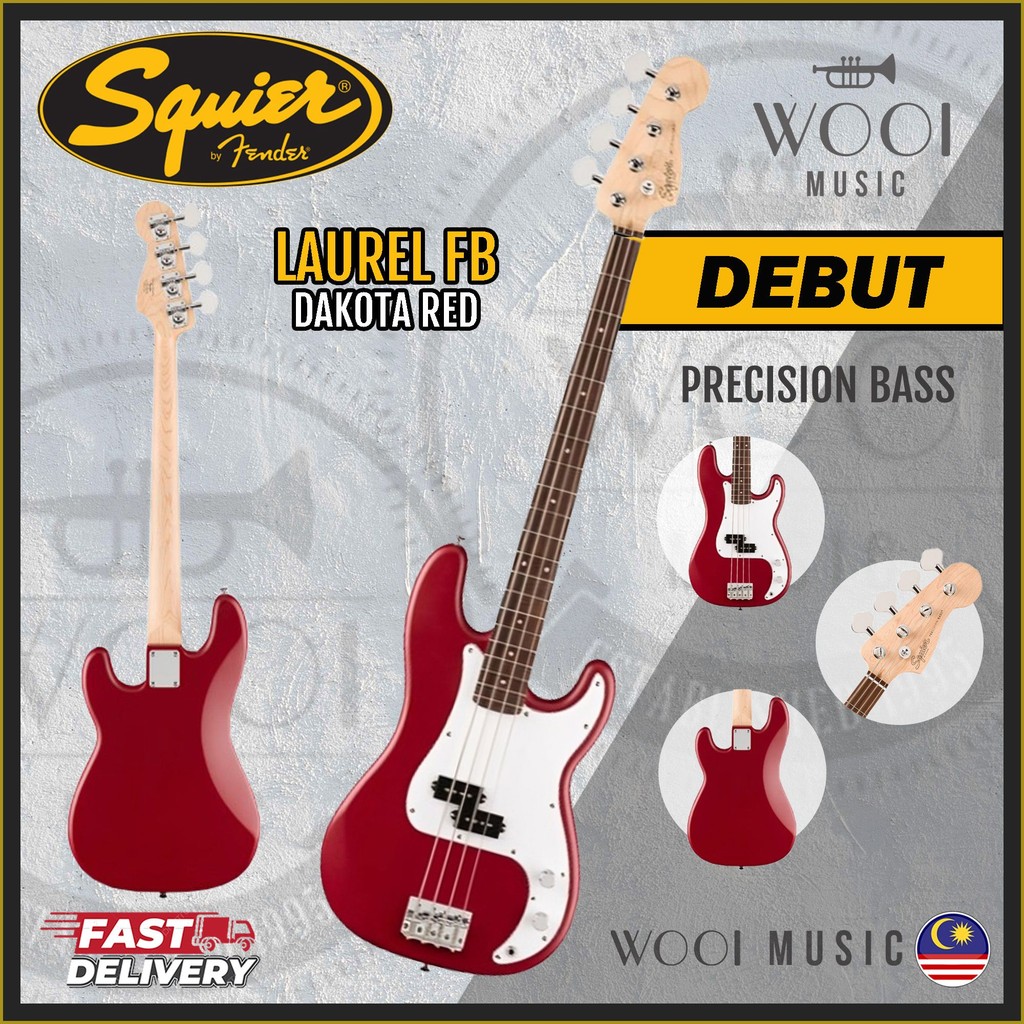 Squier Debut Series Precision Bass Guitar with Laurel Fingerboard - Dakota Red | Shopee Malaysia