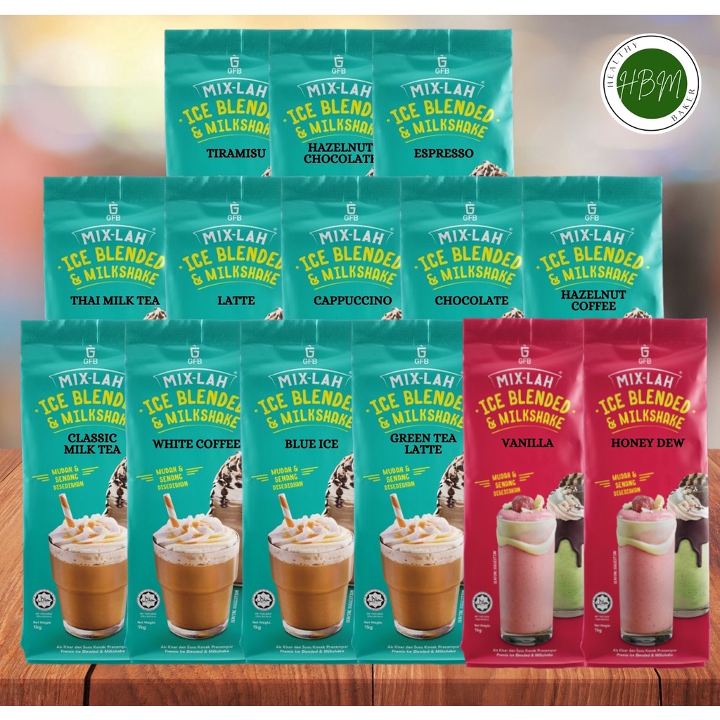 (Wholesale) 1Carton GFB Ice Mix-Lah Blended & Milkshake 1KG - 1 Carton ...