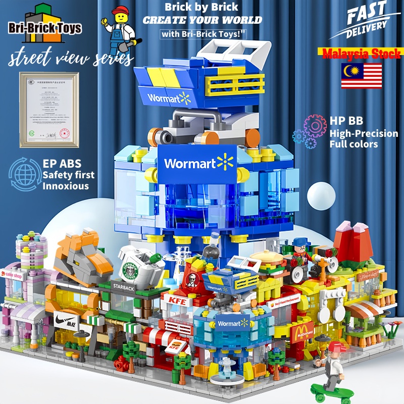 Bri-Brick Toys City Street View Building Block Educational Toys For ...