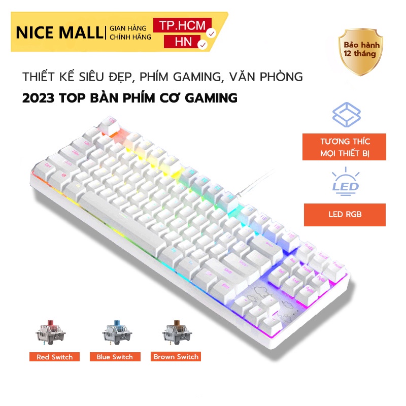 Basic KB19 RGB Luxury Mechanical Keyboard, Smooth Typing Keys Using Red ...