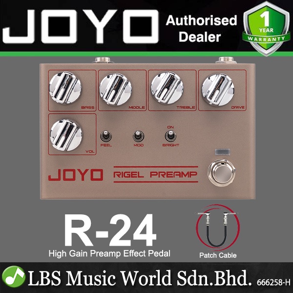 Joyo R-24 Rigel Preamp High Gain Overdrive Electric Guitar Effect Pedal ...