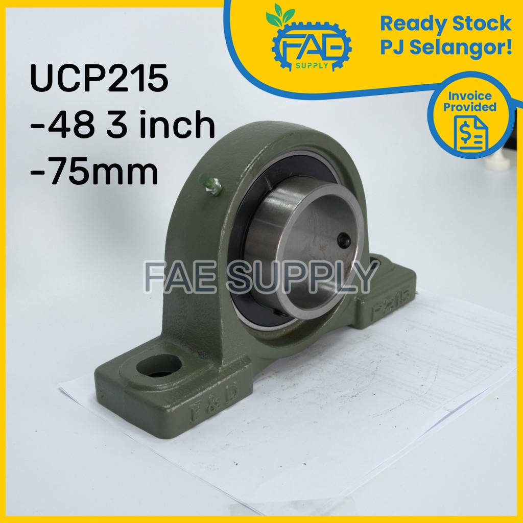UCP 215 75mm UCP215-48F 3inch Pillow block bearing heavy duty | Shopee Malaysia