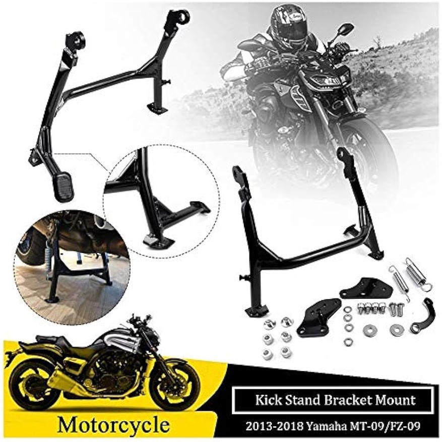 Center Stand Black Metal Center Stand Bracket Mount Parking Lot Solid ...