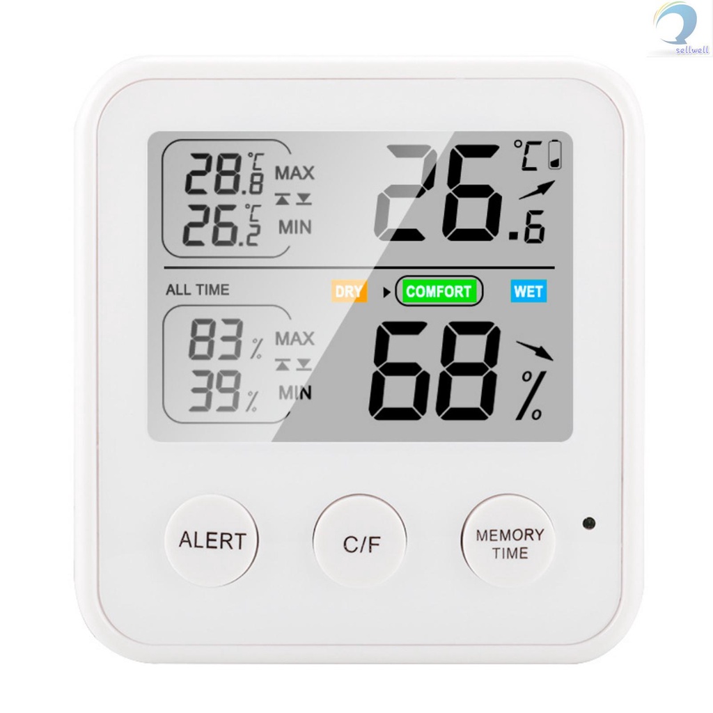 [Mall ] High Precision Magnetic Thermometer Hygrometer Digital Thermo ...