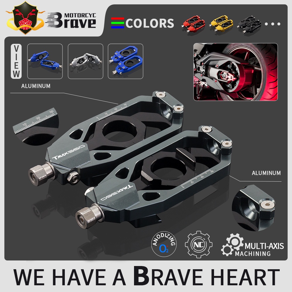 CNC Aluminum Left & Right Chain Adjusters with Spool Tensioners Catena ...