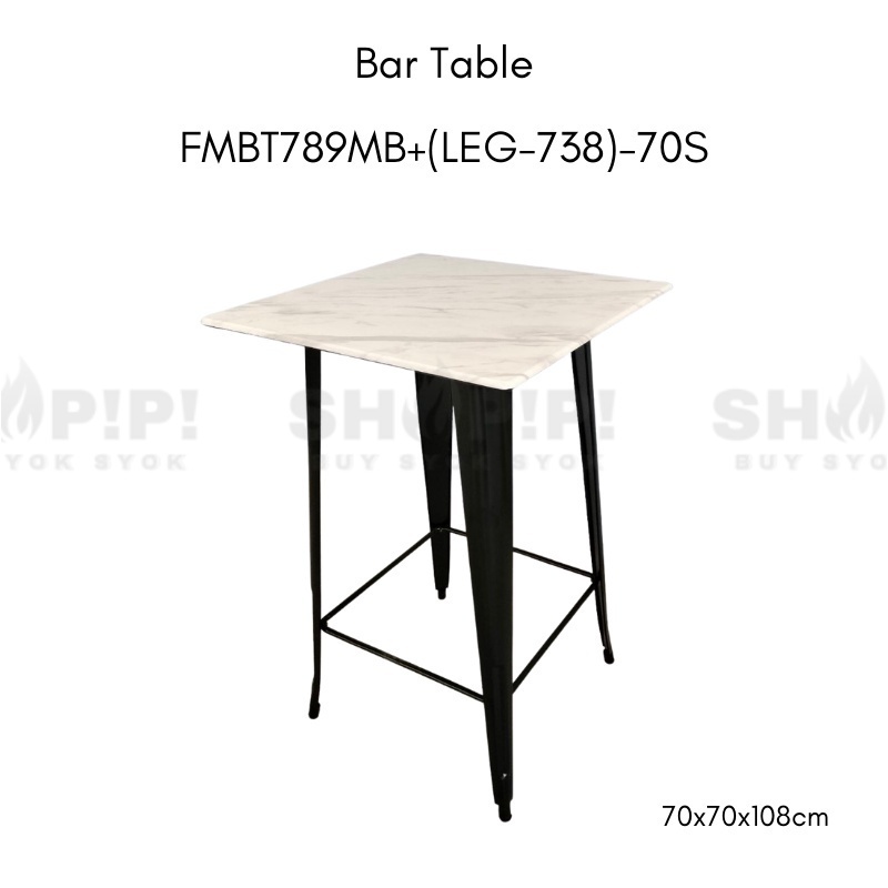 SHOPIPI Bar Table/ Cafe Table /Super Top High Table 105cm/Restaurant ...