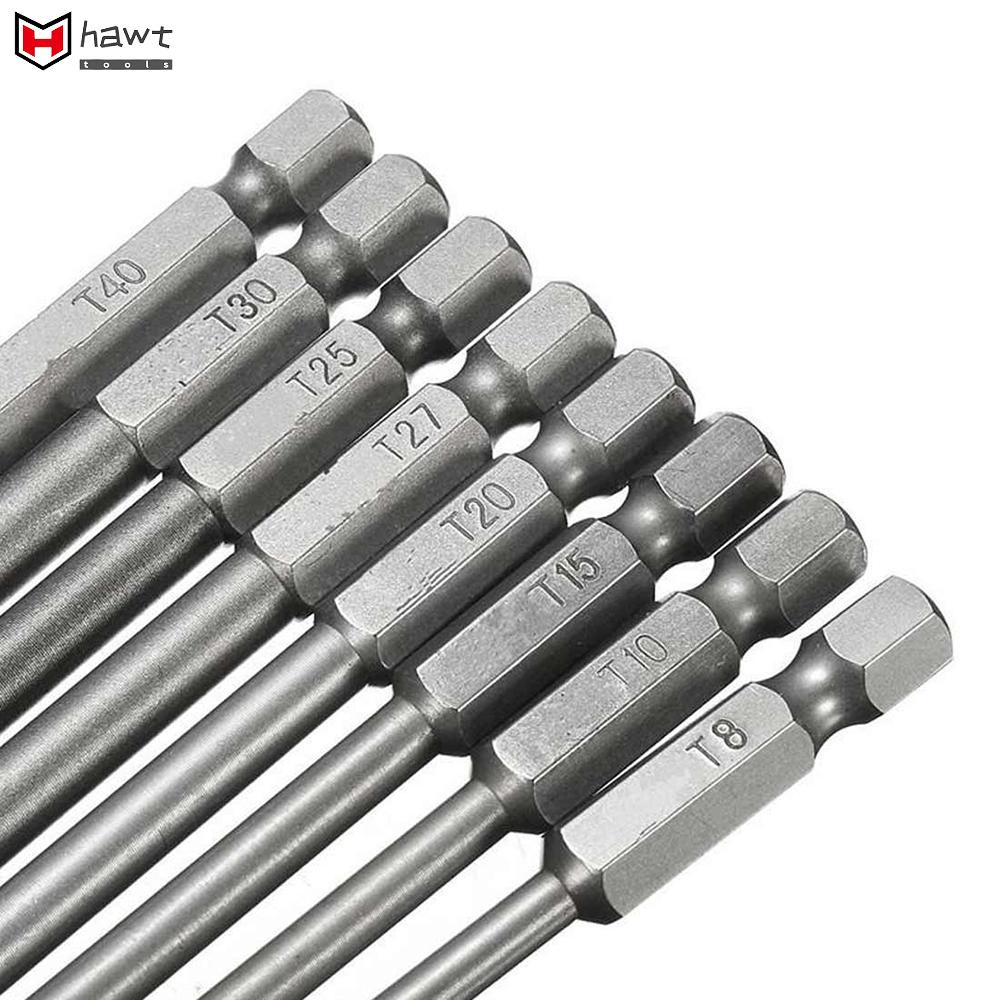 8 Pcs Torx Hex Screwdriver Bit Set 150MM Security Magnetic Head Tools ...
