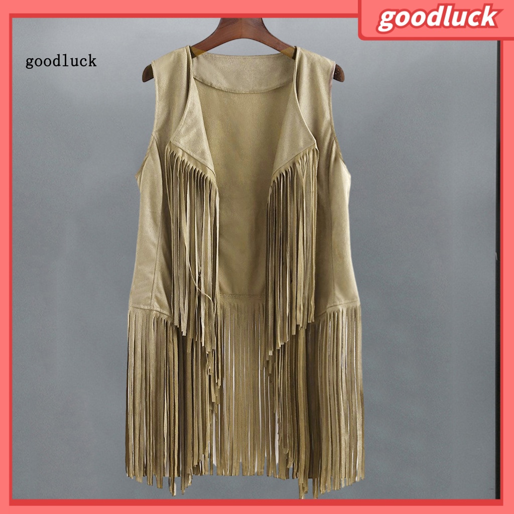 goodluck| Women Fringed Vest Women Vest Boho Fringed Sleeveless ...