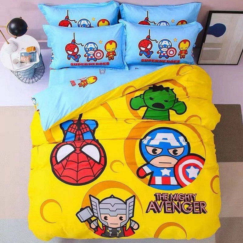 Hello Bobo Cartoon Marvel Avengers 100% Cotton 3in1 Super Single 4in1 ...