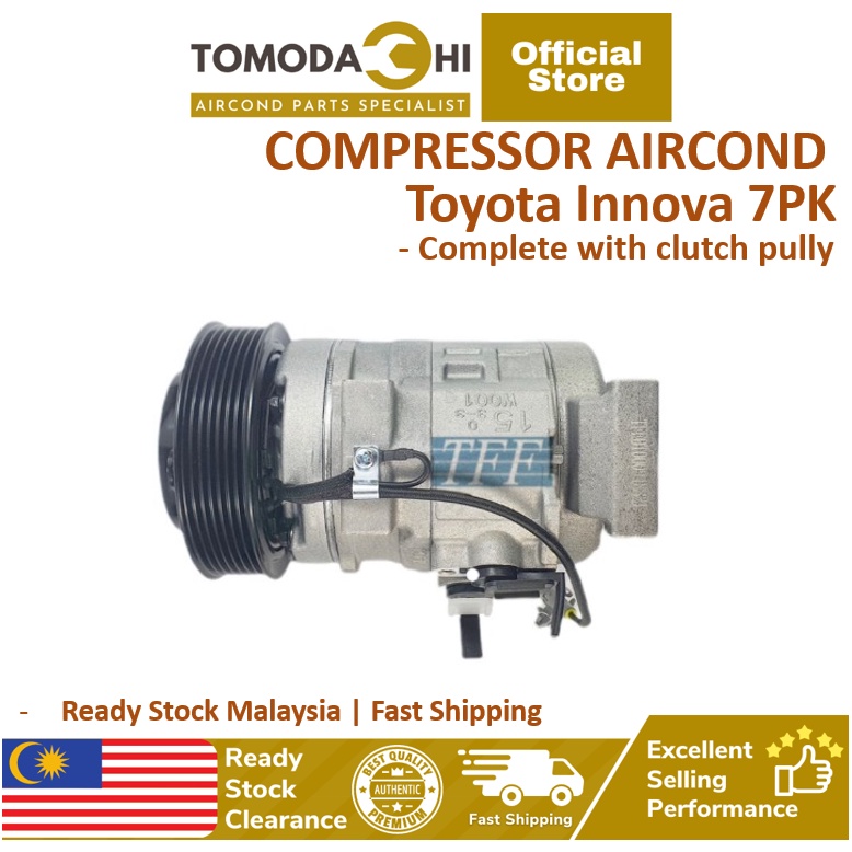 TOMODACHI Car Aircond Parts Compressor Toyota Innova 7PK 2003 ...