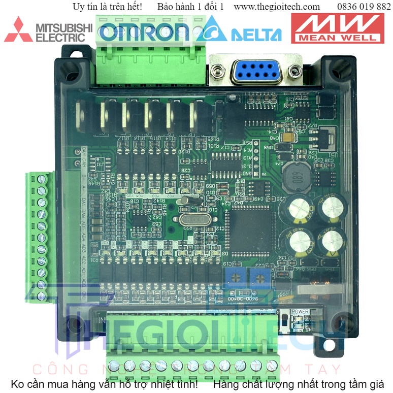 Plc board Fx3u 14MT 24V 6AD 2DA 485 RTC / PLC board Fx3u With Case ...