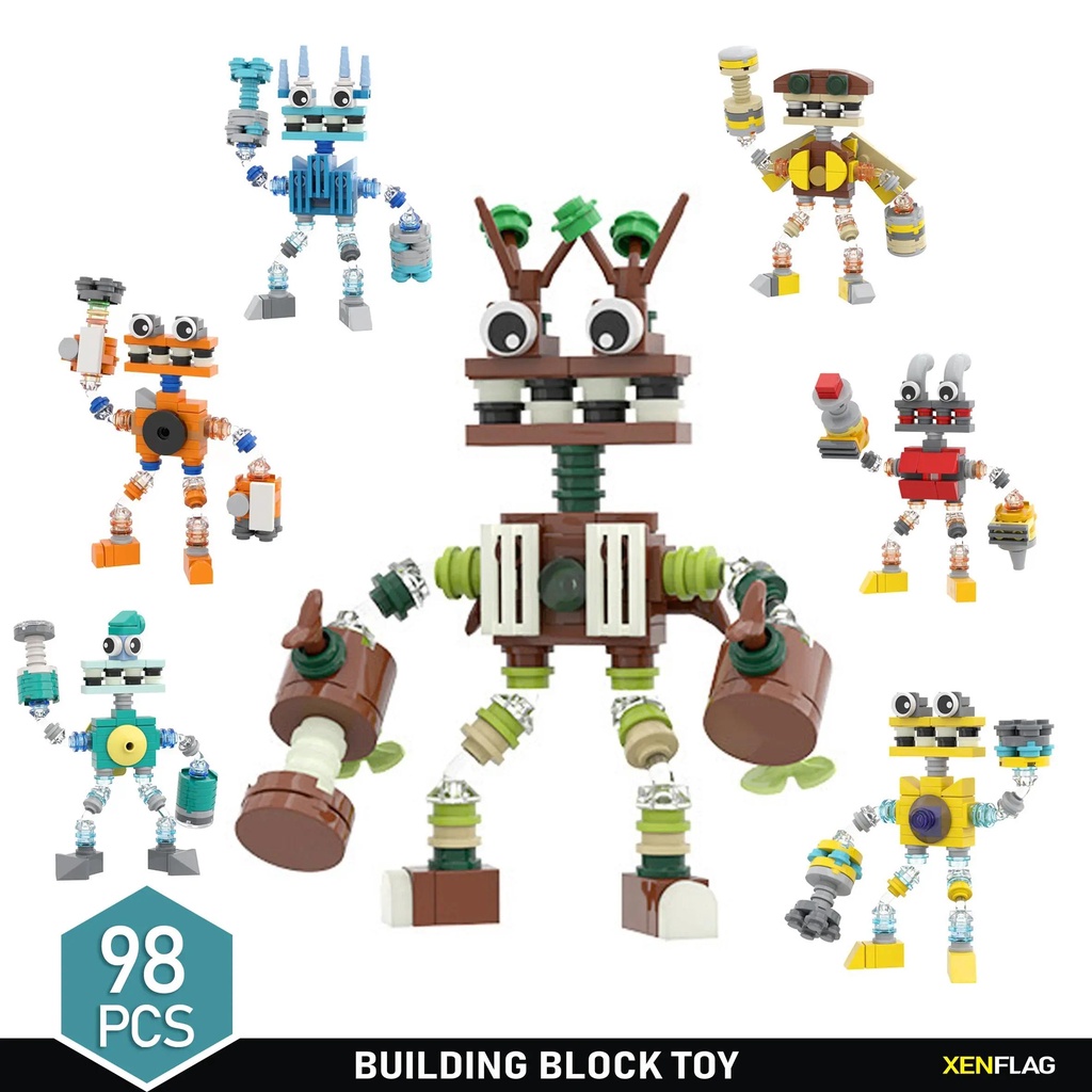 My Singing Music Chorus Wubbox Robot Figures Building Blocks Set Cute ...