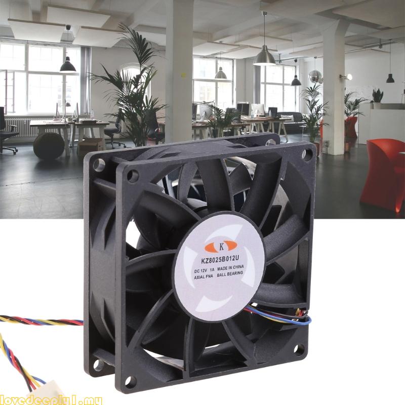Love CPU Cooling Fan KZ8025B012U DC 12V 1 00A 4pin Silent PWM Fan CPU ...