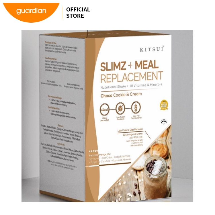 Kitsui Meal Replacement Plus Choco Cookie & Cream 30Gx15S | Shopee Malaysia