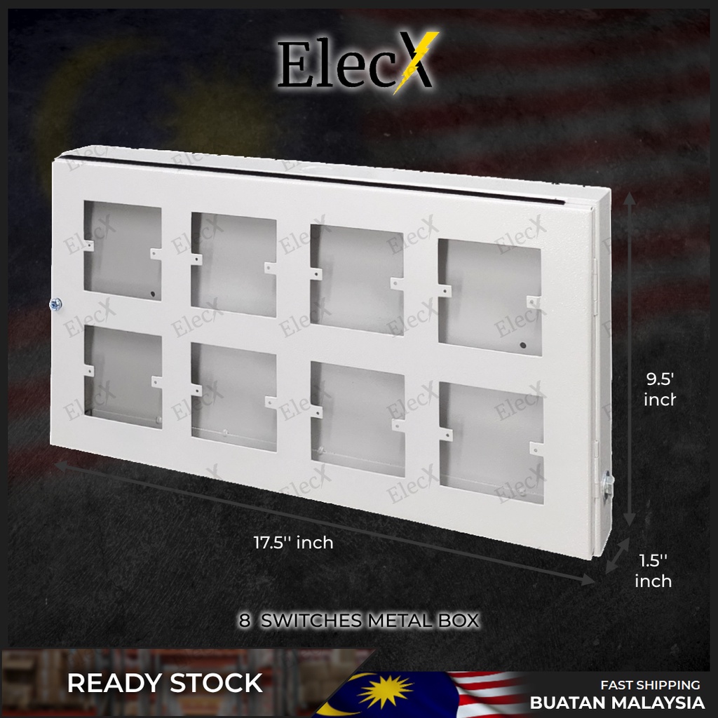 8 SWITCHES METAL BOX SWITCH SOCKET 4S 6S 8S 10S WAY ELECTRICAL CENTER ...
