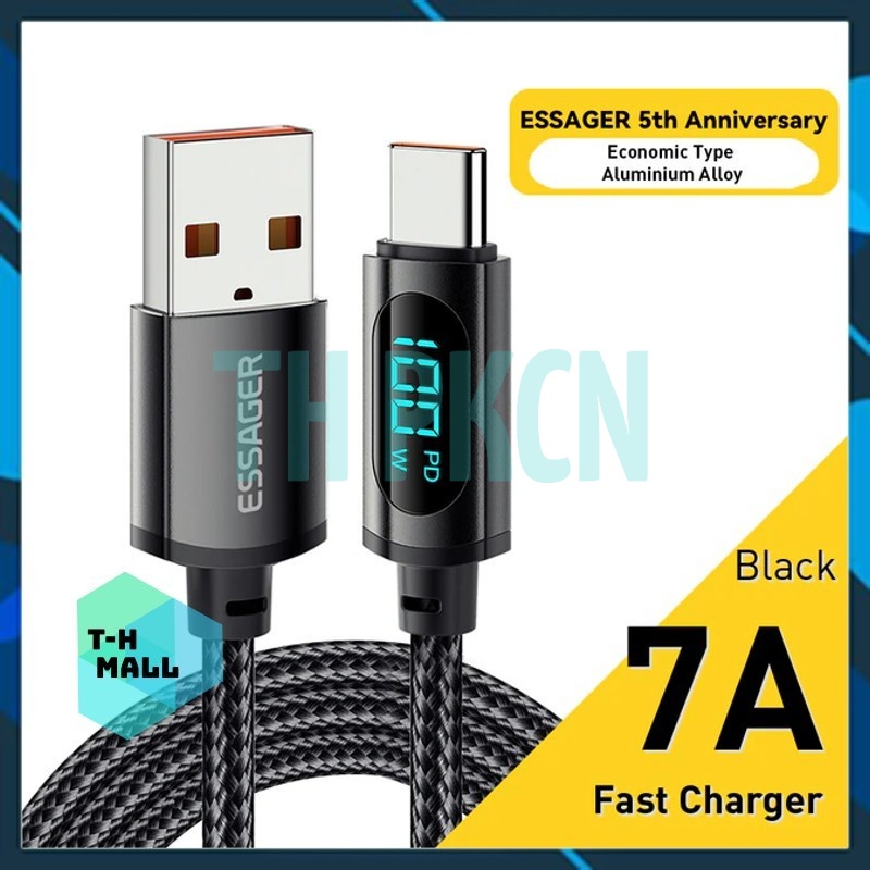 Essager Fast charging cable with LED Display LCD screen & Fast Charge ...