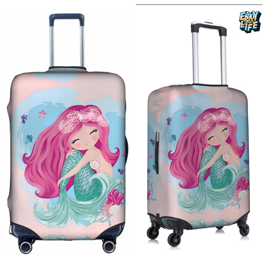 Raya Magic Mermaid Travel Suitcase Protector Small Cute Fantasy Fish ...