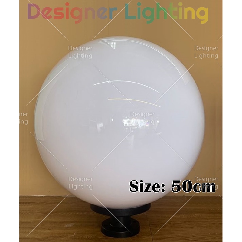 Outdoor Globe Light 20-Inch (50CM) Gate Lamp Weather Proof Globe Stand ...