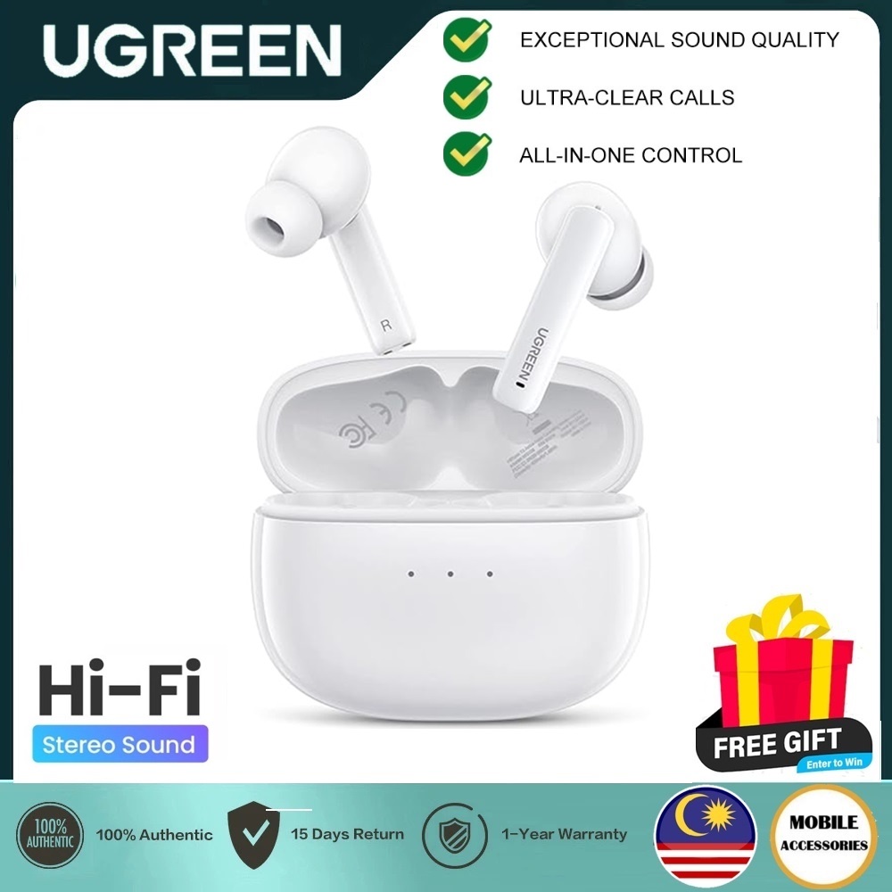 UGREEN HiTune T3 Wireless Earbuds ANC Bluetooth 5.2 Wireless Earphones ...
