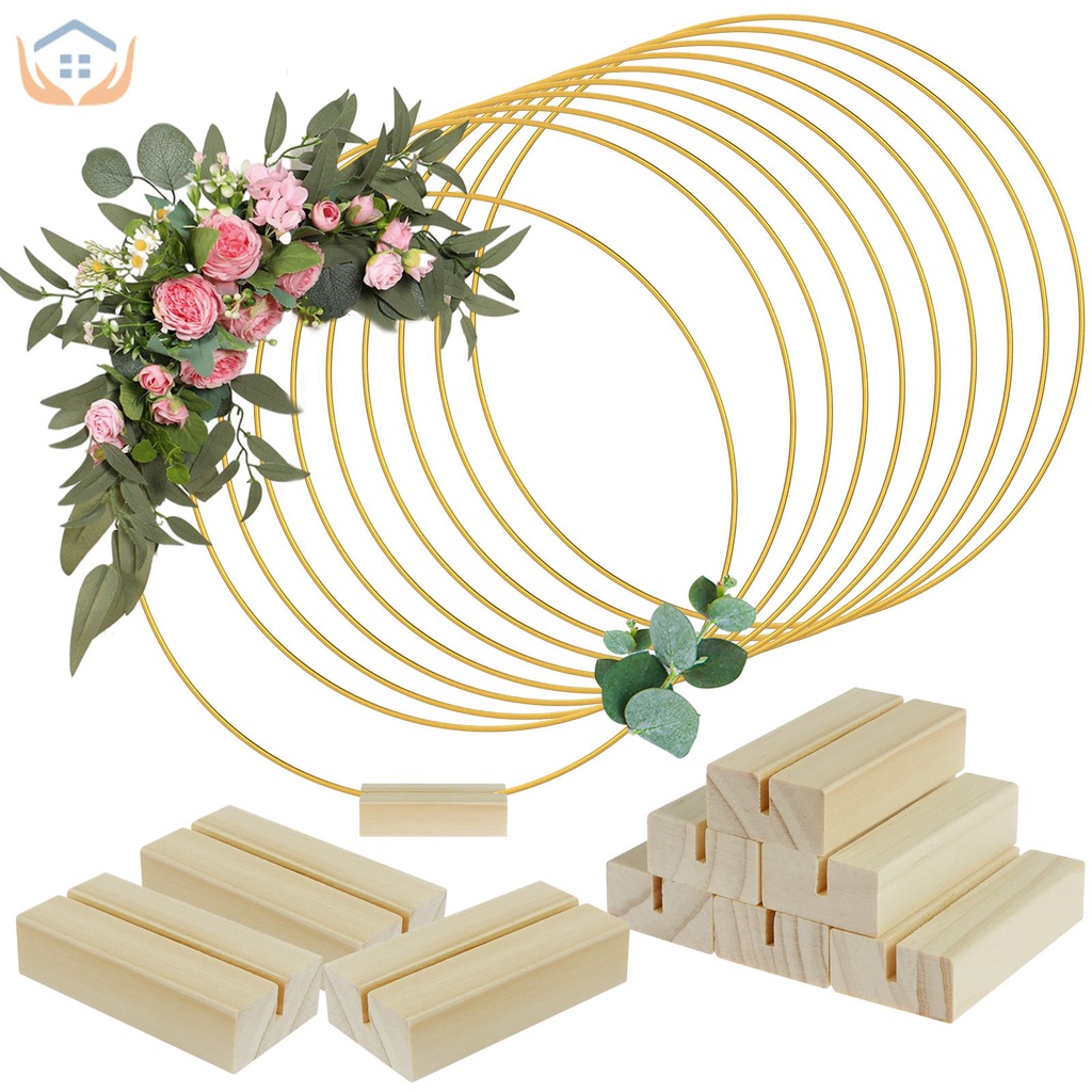 10Pcs Metal Ring Floral Hoop Wreath Macrame Craft Hoop Ring Centerpiece ...