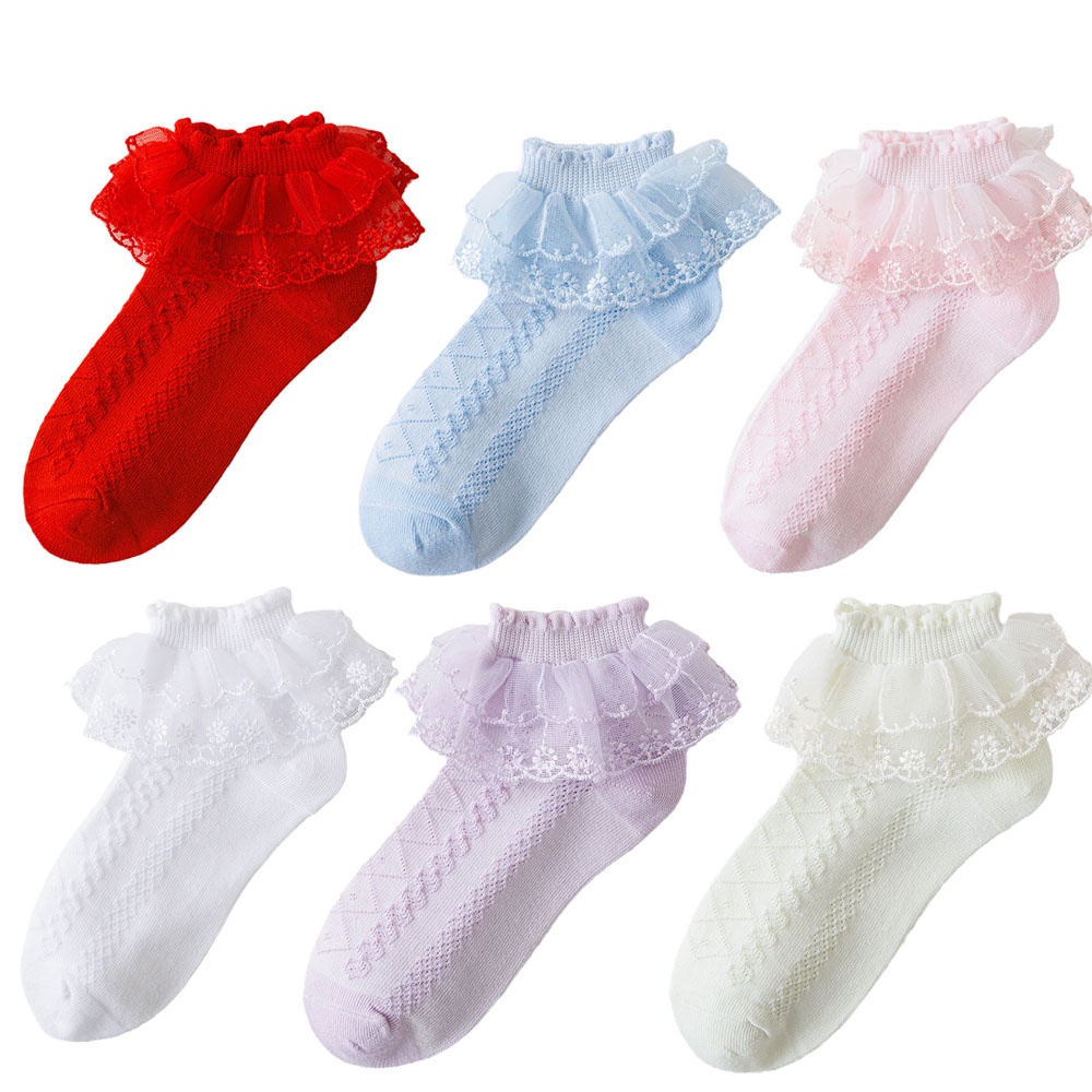 Plain Color Baby Socks 1-18 Years Kids Girls Soft Cotton Sock Red White ...
