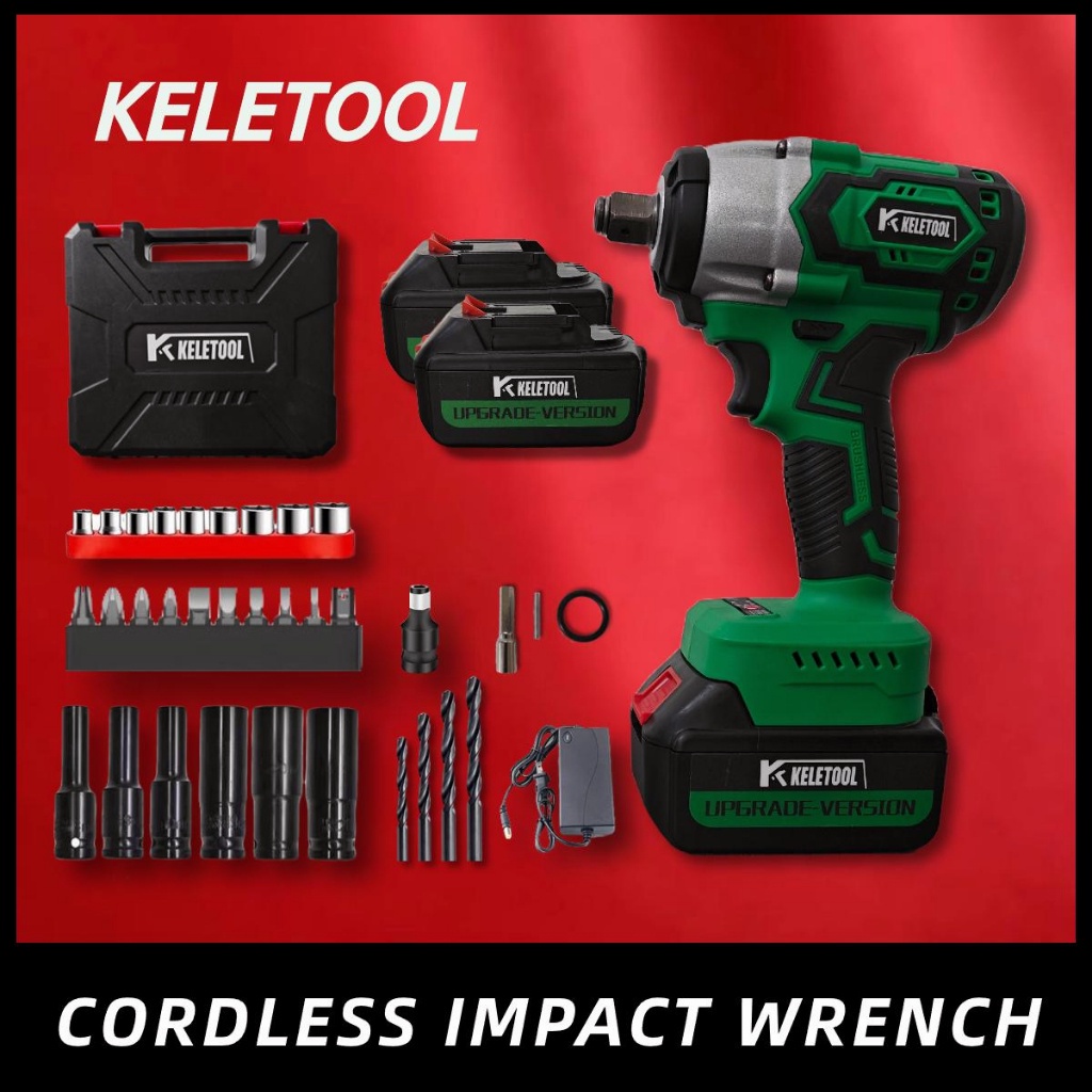 KELETOOL KE004 Impact wrench Heavy Duty Cordless Electric Impact Wrench ...