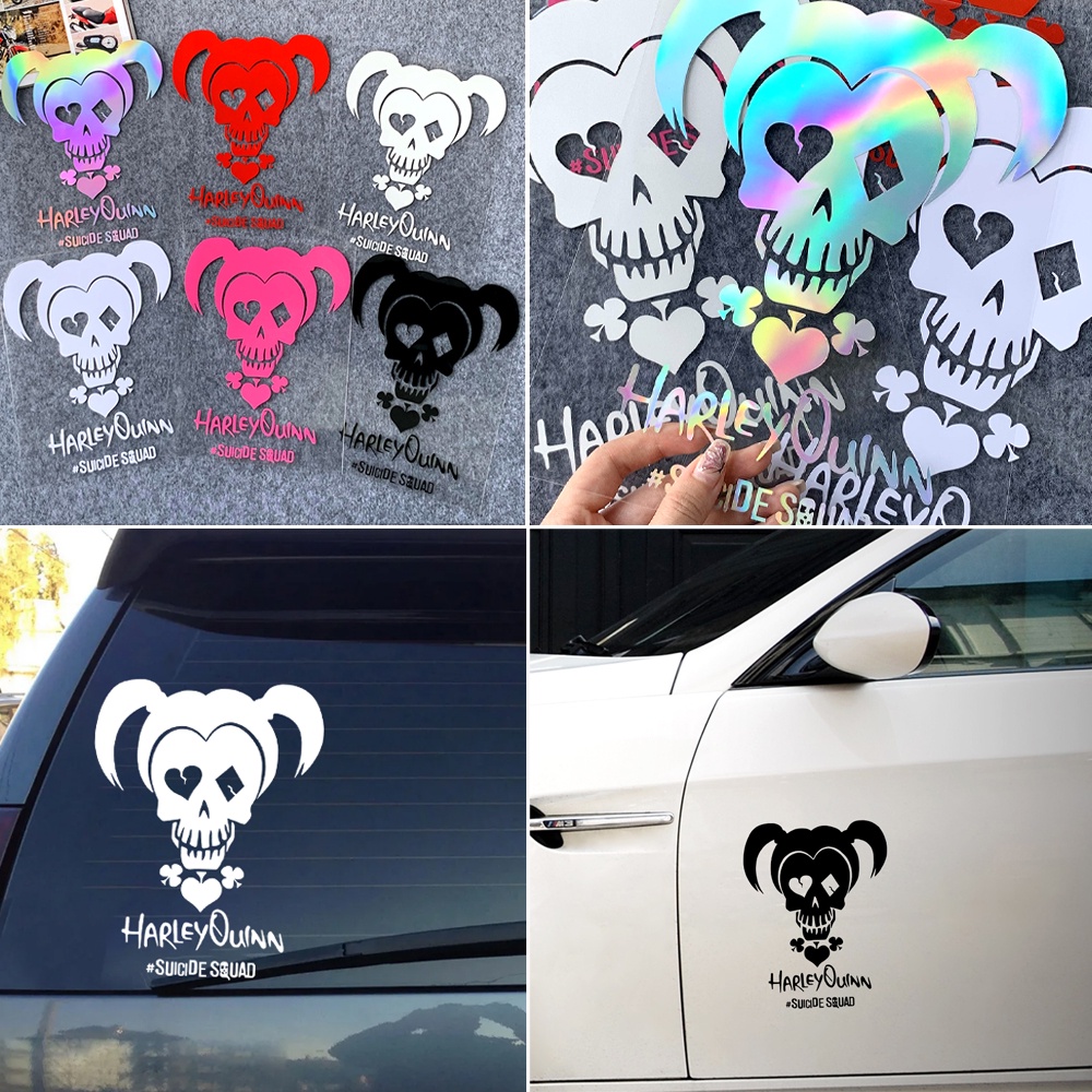 Reflective Harley Quinn Car Sticker DC Suicide Squad Cartoon Sticker ...