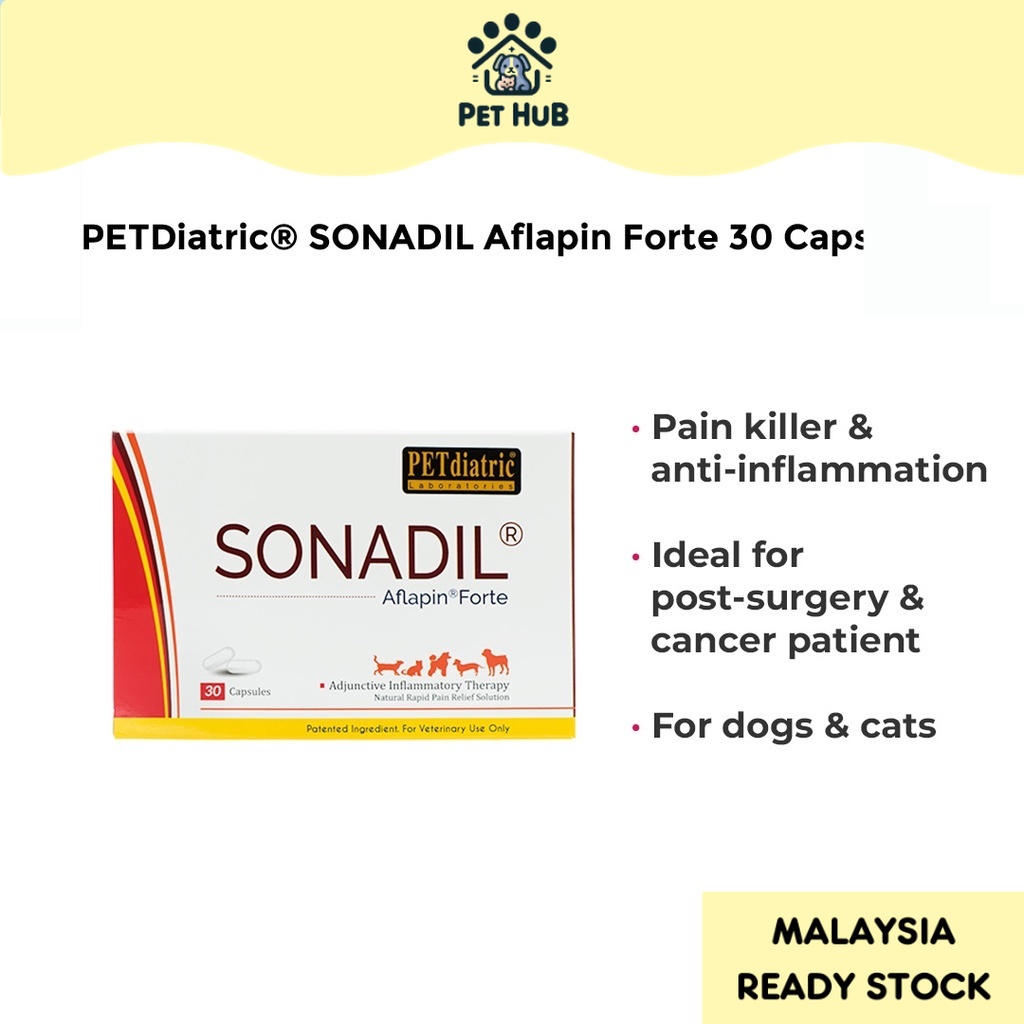 Pet Hub | PETdiatric SONADIL Aflapin Forte 30 Capsules For Cats and ...