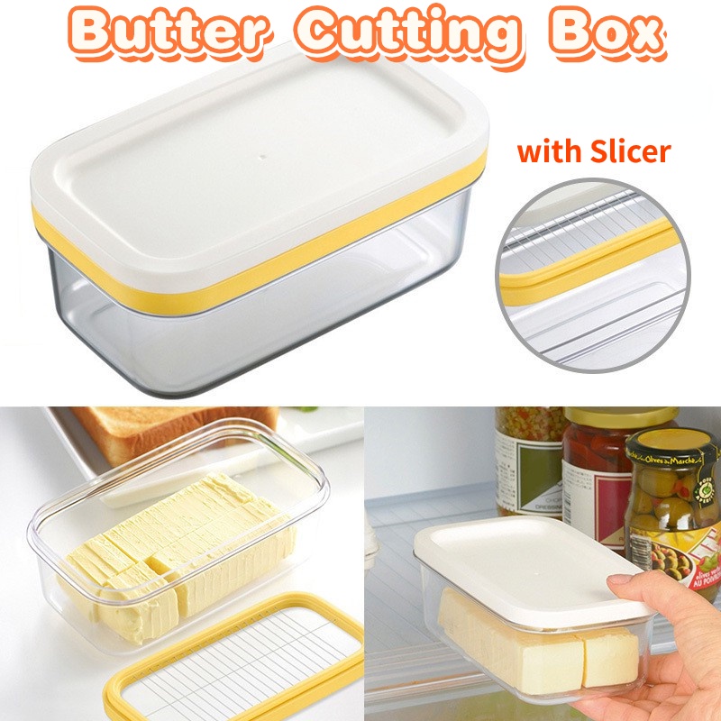 Butter Cutting Box 2 in 1 Butter Slicer Keeper Protector Box Butter ...