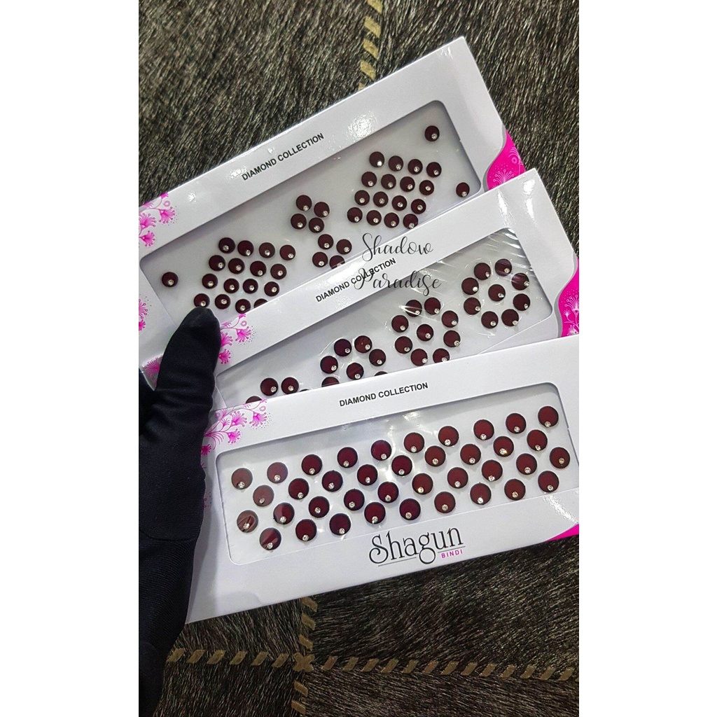 Maroon Sticker Pottu/Bindi with stone(Ready in stock) | Shopee Malaysia