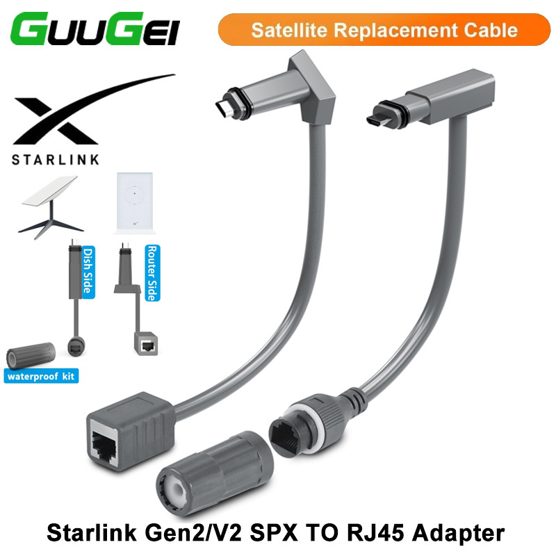 1 Pair For Starlink Gen 2 Extension Cable SPX to RJ45 Connector Adapter ...