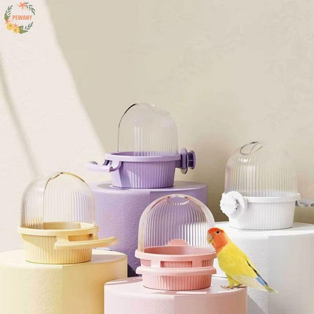 PEWANY Parakeet Anti-Splash Food Box, Large Capacity with Lid Parakeet ...