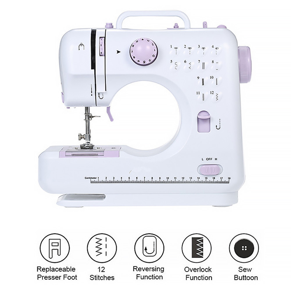 [Verne.my] 505A Portable Mini Sewing Machine Double Speed 12 Built-In ...