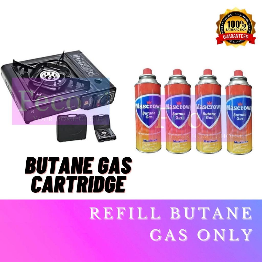 BUTANE GAS CARTRIDGE (GAS ONLY) FOR PORTABLE STOVE / 1Pack 4PCS Gas ...