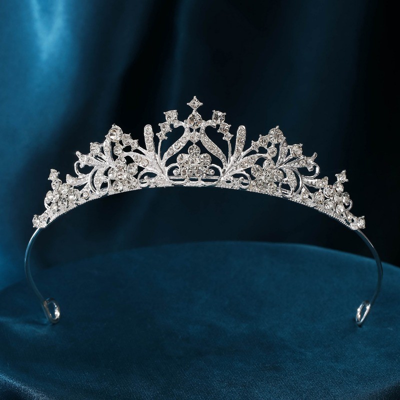 Silver plated Tiara Crown for Kids Girls Princess Headwear Birthday ...