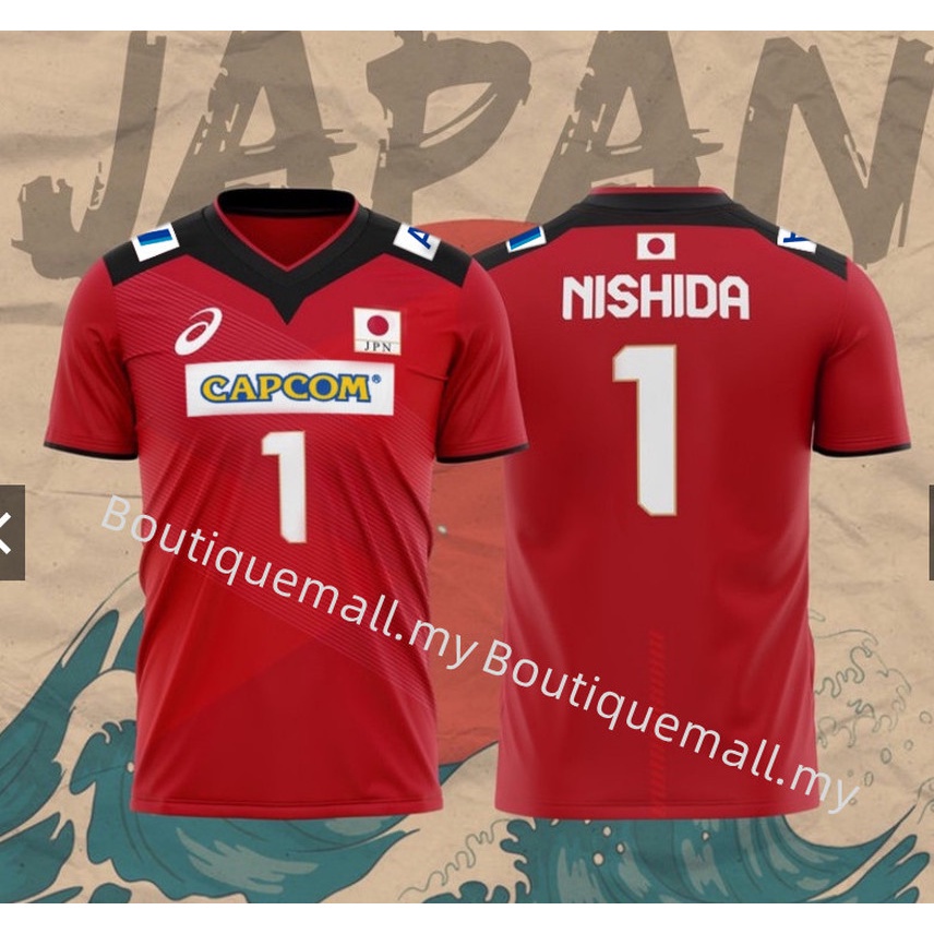 2022 Japan CAPCOM Men's Volleyball Short Sleeve Jersey | Shopee Malaysia