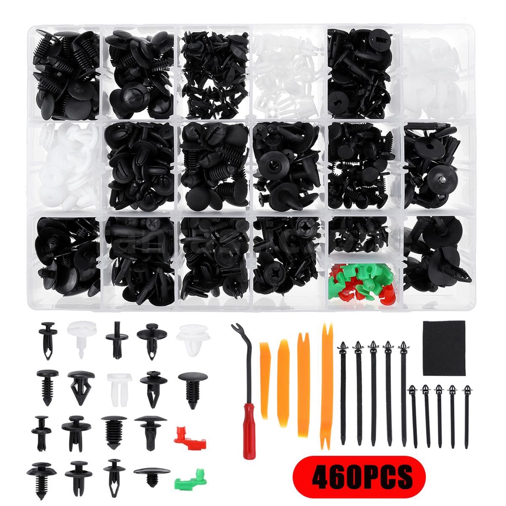 460pcs Car Body Rivet Retainer Bumper Fixed Clamps Door Panel Fastener ...