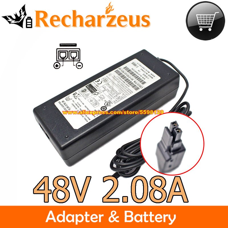 48V 2.08A AC Adapter AD10048P3 341-0183-PWR-5505 Charger For Cisco ...