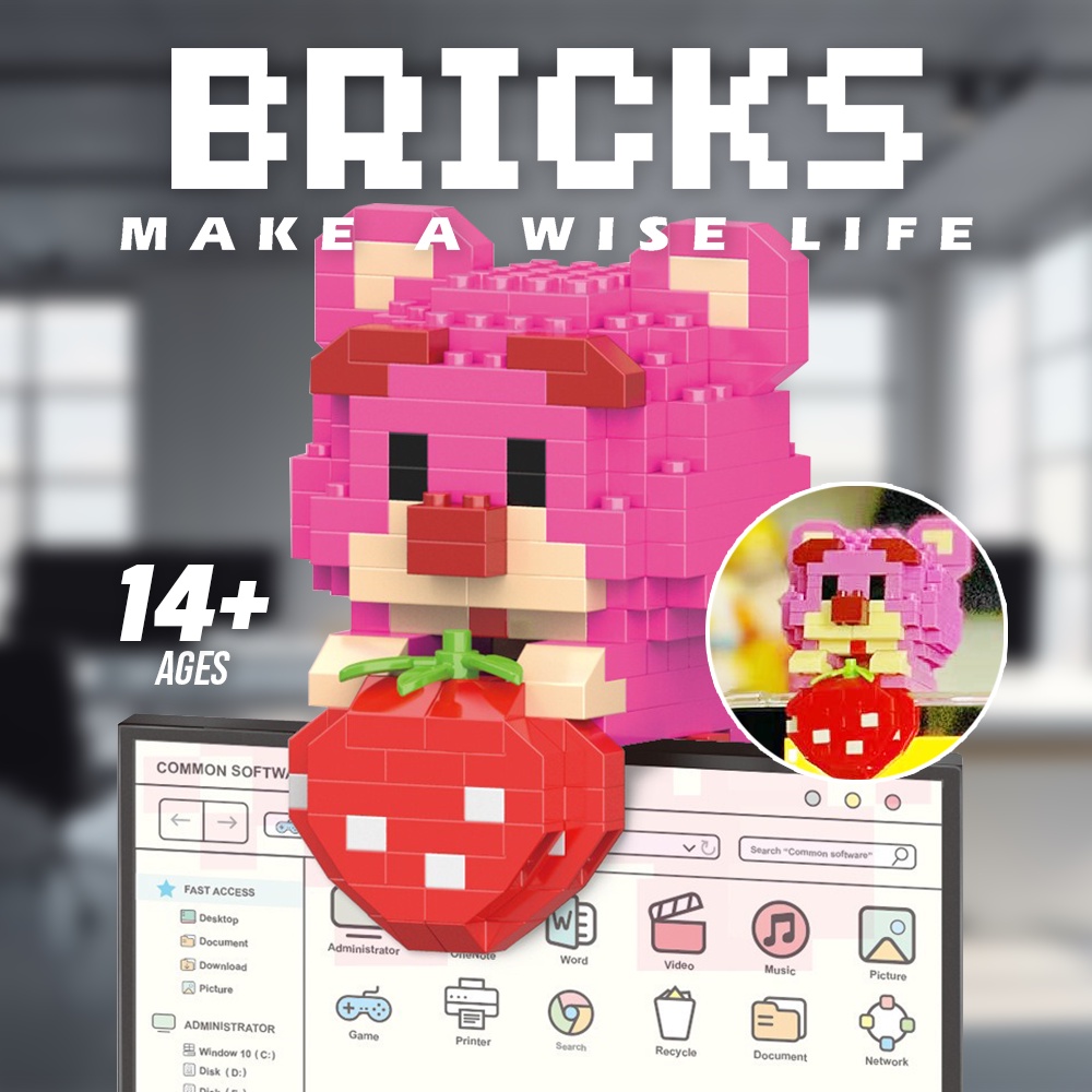 BRICKS Cute Mini Nano Blocks Cartoon Series Present Gift Decoration ...