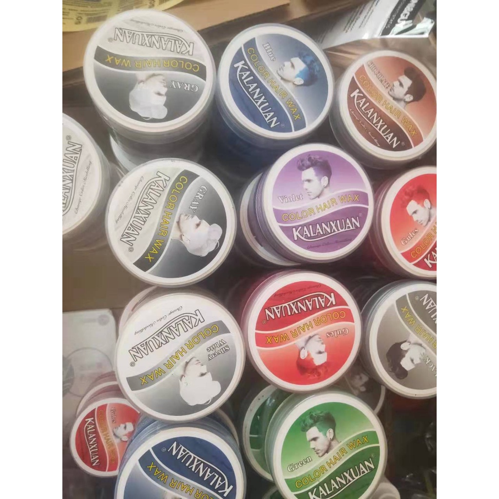 Kalanxuan Disposable Color Hair Clay Pomade 9 Colors Full Hair Clay ...
