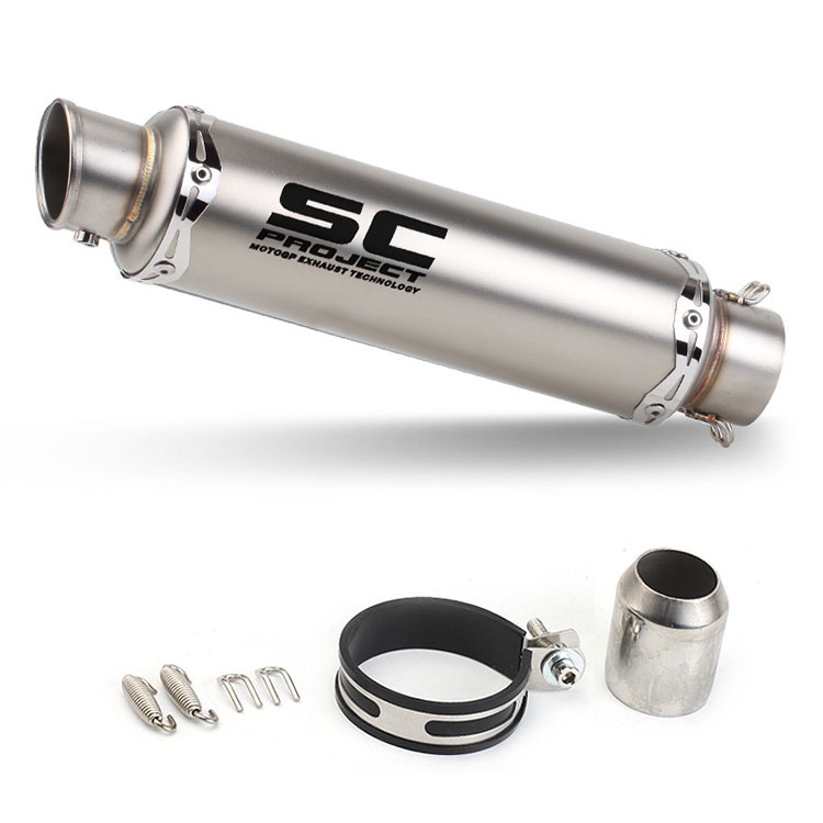 51MM Universal SC Project Motorcycle Exhaust Tip Tail Pipe Stainless ...