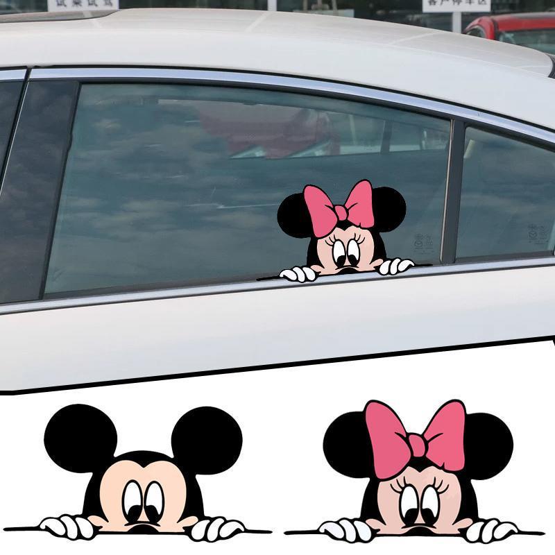 Mickey Mouse Car Sticker Personalized Cute Cartoon Mickey Minnie Car ...