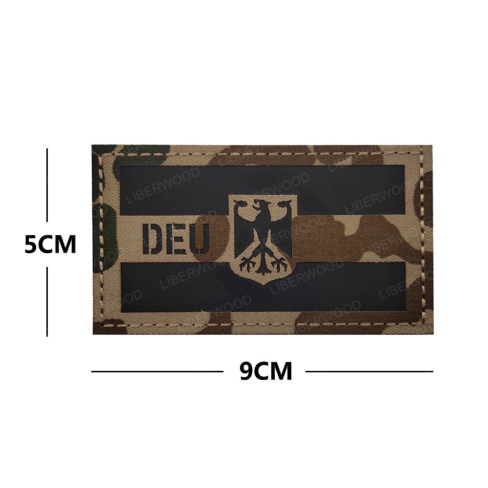 LIBERWOOD Germany Flag DEU Eagle Reflective Infrared IR Patch ...