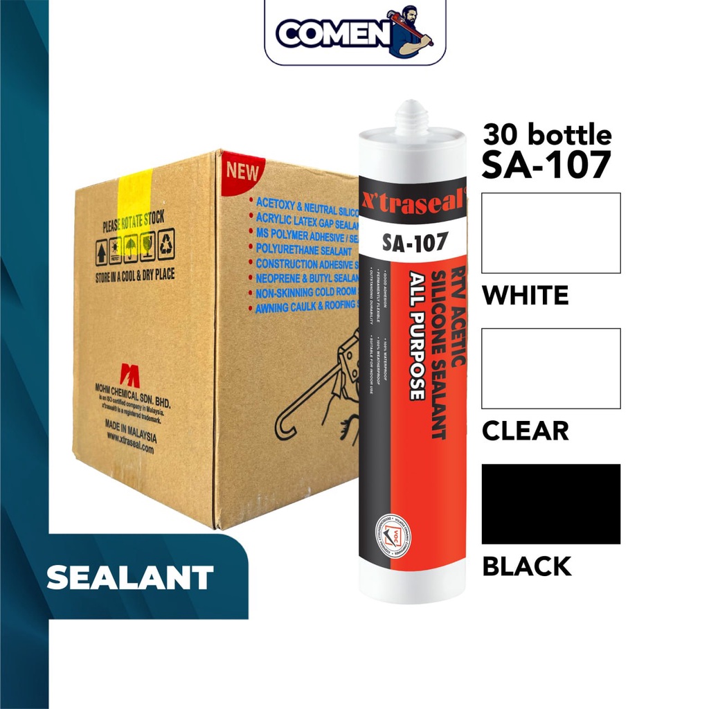 XTRASEAL SA-107 RTV Acetic Silicone Sealant All Purpose 280ml (30 Pcs/Box) | Shopee Malaysia