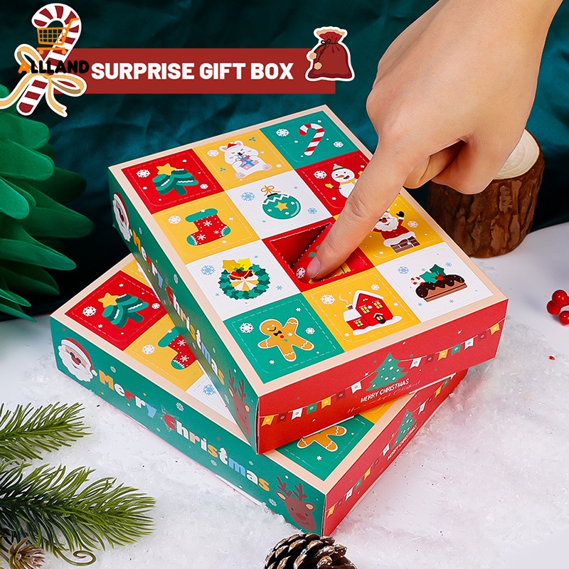 5 Pcs/ Set Fun Homemade Cartoon Christmas Multi-compartment Empty Paper ...