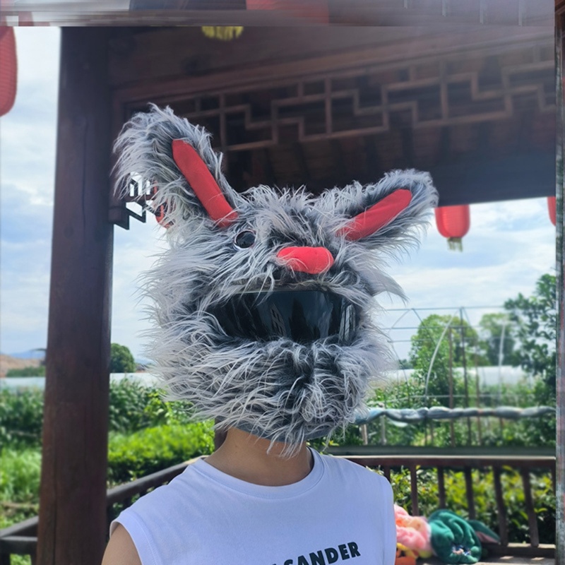 Sugar Horror Rabbit Helmet Cover Full-Face Helmet Covers Helmet ...