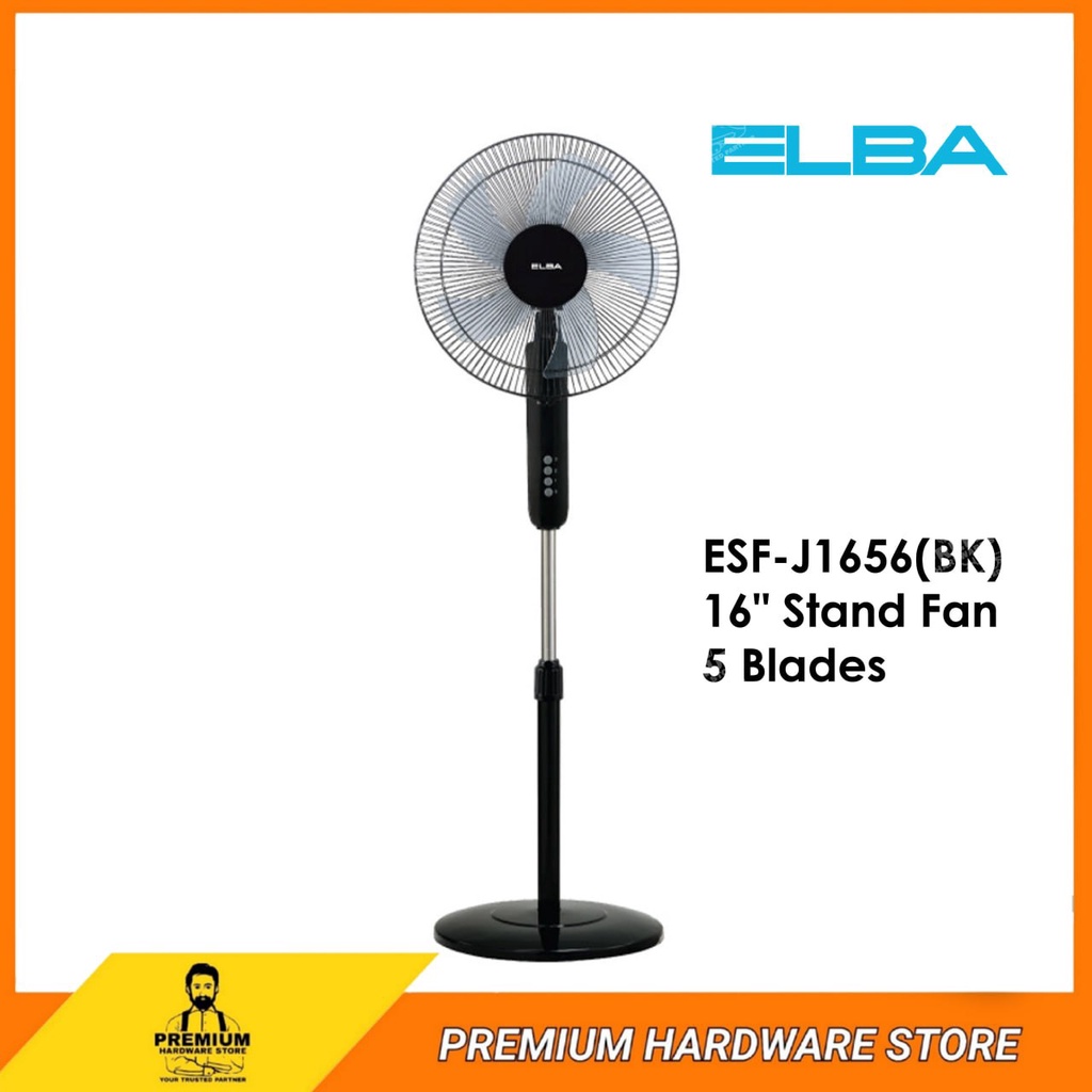ELBA Stand Fan 16 Inch ESF-J1656(BK) Electric Standing Fan Kipas Angin ...