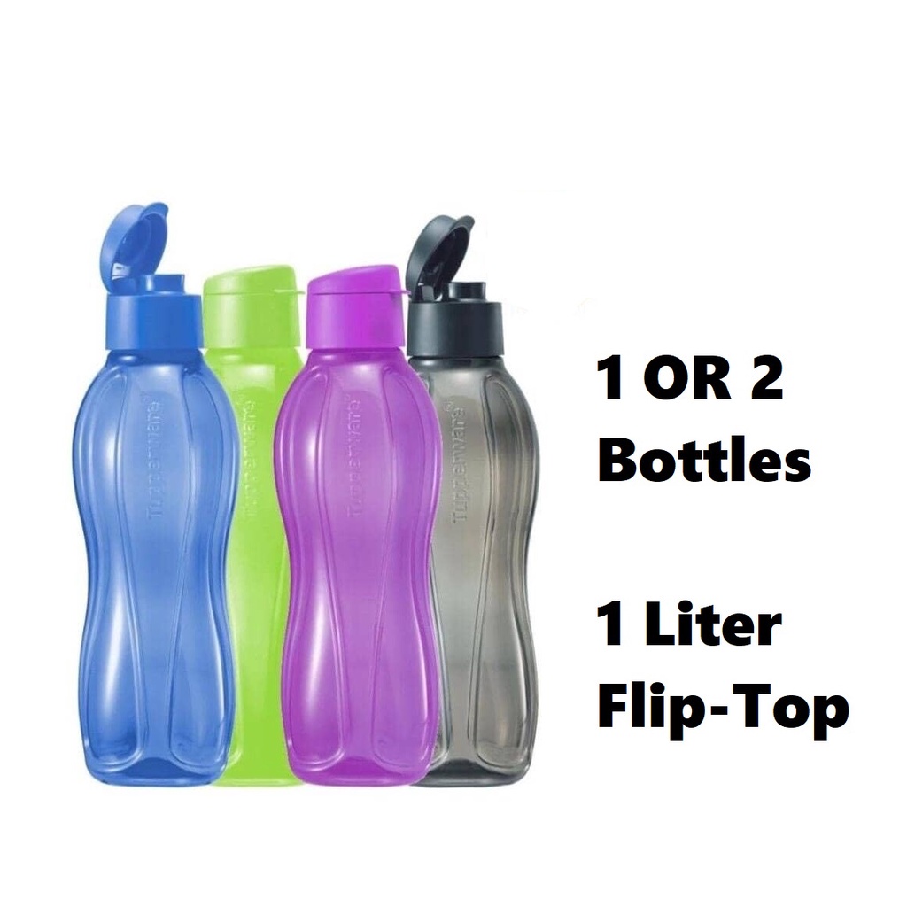 Tupperware Eco Drinking Flip Top Bottle 1 Liter 1L New Color | Shopee ...