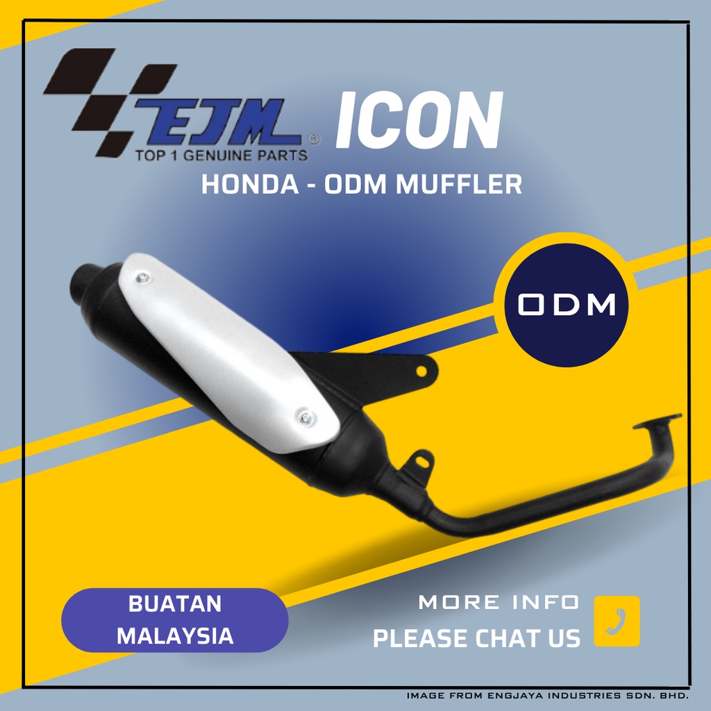 100% EJM HONDA ICON 110 STD EXHAUST PIPE COMP ASSY - ICON EX PIPE EKZOS ...