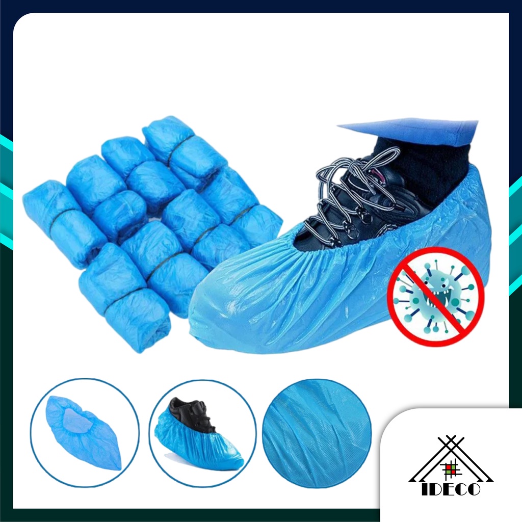 iDECO 100pcs Shoe Cover Protective Cleaning Disposable Shoe Cover Shoe ...